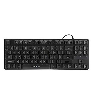 Gaming Keyboard, 87?Key USB Wired RGB Backlight Mechanical Gaming Keyboard for Desktop and Laptop Computers, with Ergonomic Floating Low-Key Cap