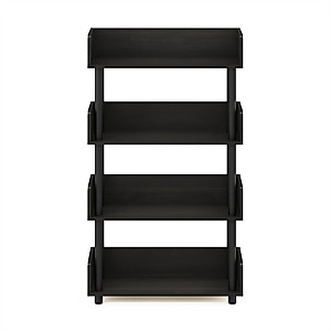 Furinno Turn-N-Tube 4-Tier Toolless Freestanding Multipurposes Display Rack, Espresso
