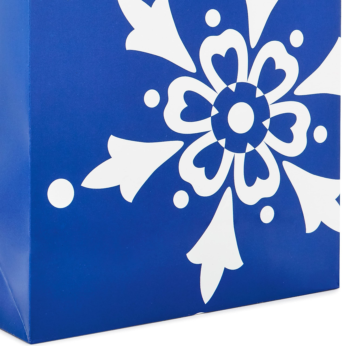 Hallmark 6" Small Holiday Gift Bags (Pack of 5) Blue Winter Scenes, Stripes, Snow