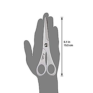 Beaditive Baby Food Scissors - Stainless Steel Toddler Food Cutter with Serrated Blade and Blunt Tip for Safety - Dishwasher Safe Baby Food Shears for Cutting Tiny Bites with Portable Travel Case