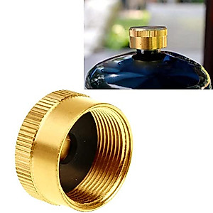 Uenede 8PCS Solid Brass Propane Bottle Caps Suitable for All 1LB Gas Refill Tank Cylinder Sealed Protect Cap