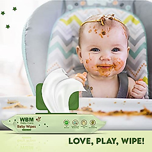 WBM Care Unscented Baby Wipes | 6 Flip-Top Packs (288 Total Wipes) | Gentle and safe for your baby’s sensitive skin | Perfect for quick and convenient cleaning