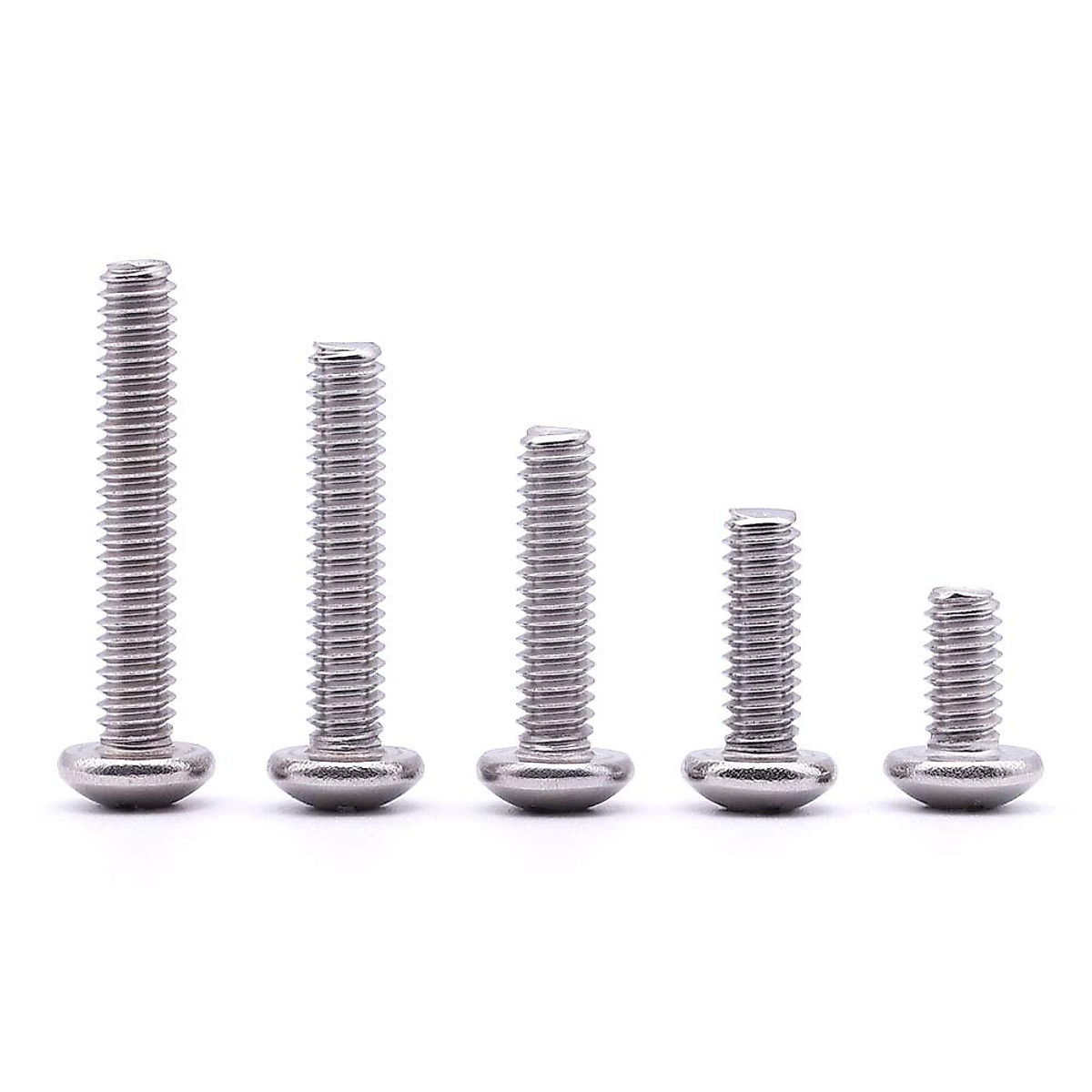 #10-24 x 3/4" Pan Head Machine Screw, Phillips Drive, 304 Stainless Steel 18-8, Bright Finish, Fully Machine Thread, 100 Pcs