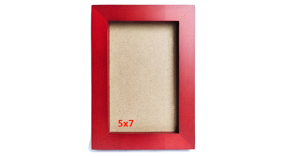 ZXT-parts Red 5x7 Picture Frame - Solid Wood Design