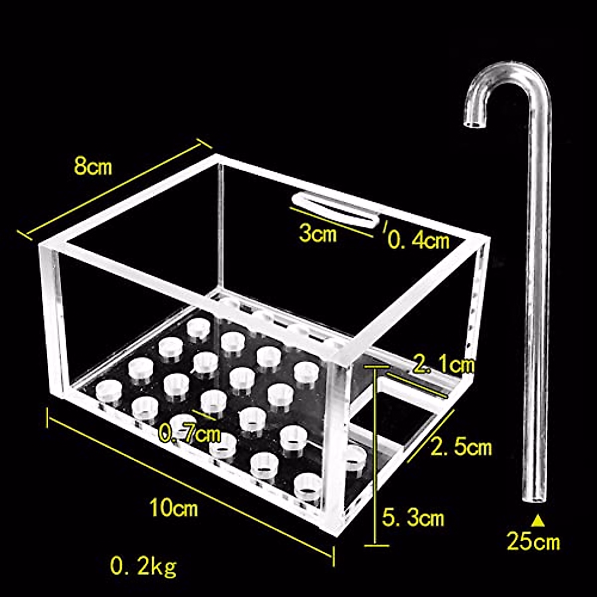 3-in-1 Aquarium Filter Boxes Transparent Acrylic Externa Hanging Water Purifier Aquarium Supplies for Home Restaurant Hotel Aquarium Tools(for widening Five Boxes and Seven Boxes)
