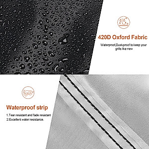 Aidetech Outdoor Grill Cover for Ninja XSKSTAND Woodfire Collapsible Outdoor Grill Stand, Waterproof BBQ Grill Cover Griddle Cover- 32 x 23x 40inch, Black