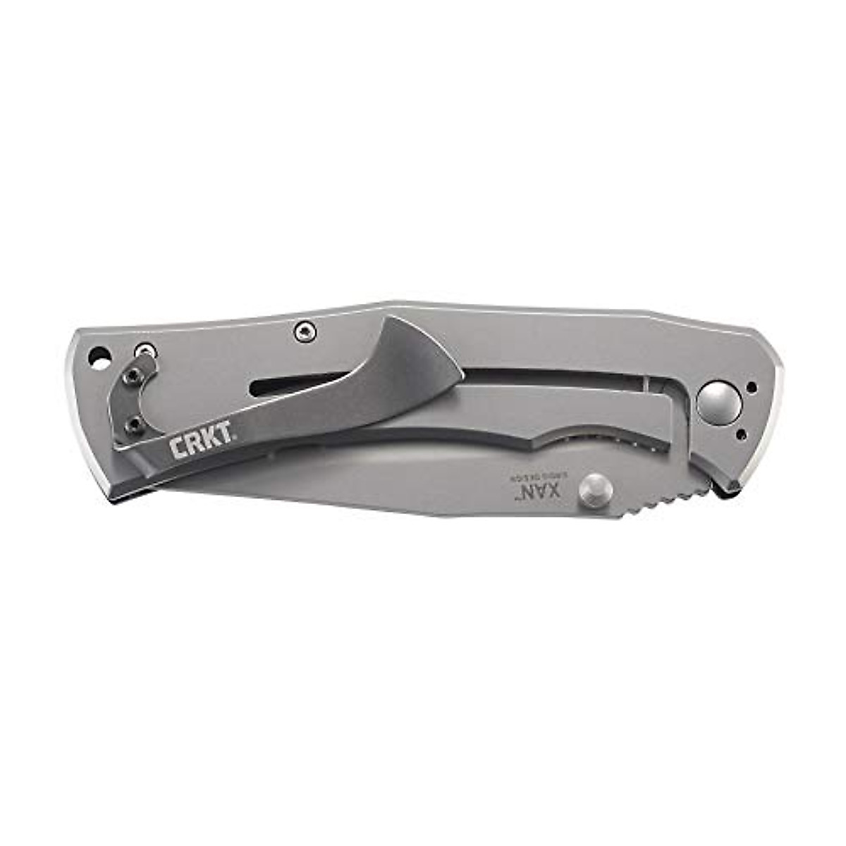 CRKT Xan EDC Folding Pocket Knife: Everyday Carry Plain Edge Folder with Frame Lock, Clip Point Blade with Bead Blast Finish, Carbon Fiber and G10 Handle 2085