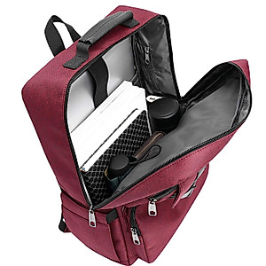 YALUNDISI Laptop Backpack for Women Men Vintage Backpack Bookbags Anti Theft Bookbag Red