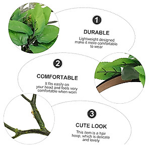 FRCOLOR Green Branch Crown Woodland Headband Halloween Goth Antler Headpiece Floral Fairy Hairband for Women Girls Branch Leaves Hair Accessories