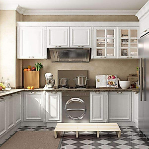 MYOYAY Wooden Bedside Step Stool Solid Wood Step Stool Indoor Outdoor Wooden Foot Stepper 40 x 12 x 4 inch