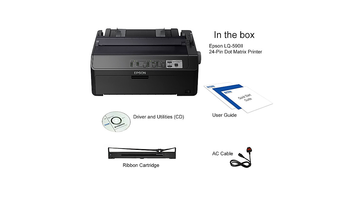 Epson LQ-590II Impact Dot Matrix Printer - High-Speed, Reliable Printing
