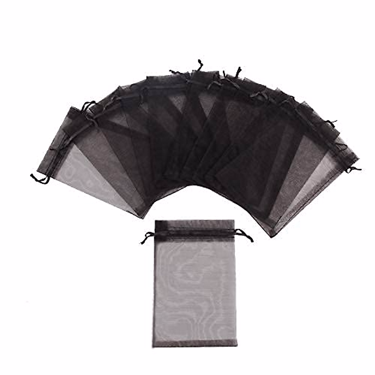 Tendwarm 50PCS 5X7 Inches Drawstring Organza Gift Bag Jewelry Favor Pouches mesh bags drawstring Candy Bags