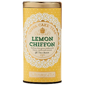 The Republic Of Tea Lemon Chiffon Cuppa Cake Tea, 36 Tea Bags, Decadent Herbal Green Rooibos Tea
