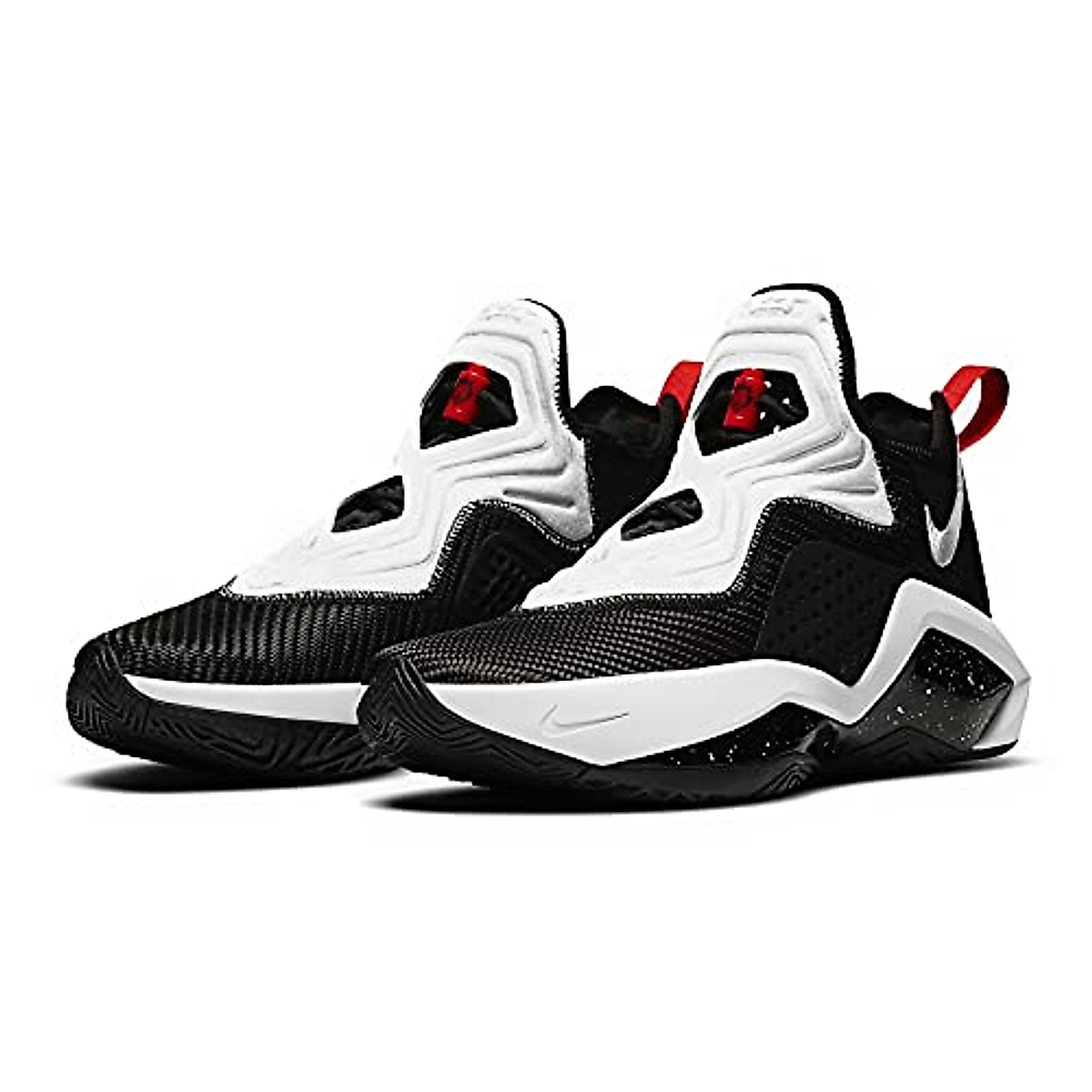 Nike Mens Lebron Soldier XIV 14 Basketball Shoes (Black/White-University Red, Numeric_12)