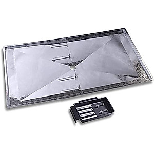 Quickflame Replacement Grease Tray Set for BBQ Grill Models from Nexgrill, Dyna Glo, Weber, Kenmore, Backyard Grill, BHG, Uniflame and Others (30 to 33 inches Wide)