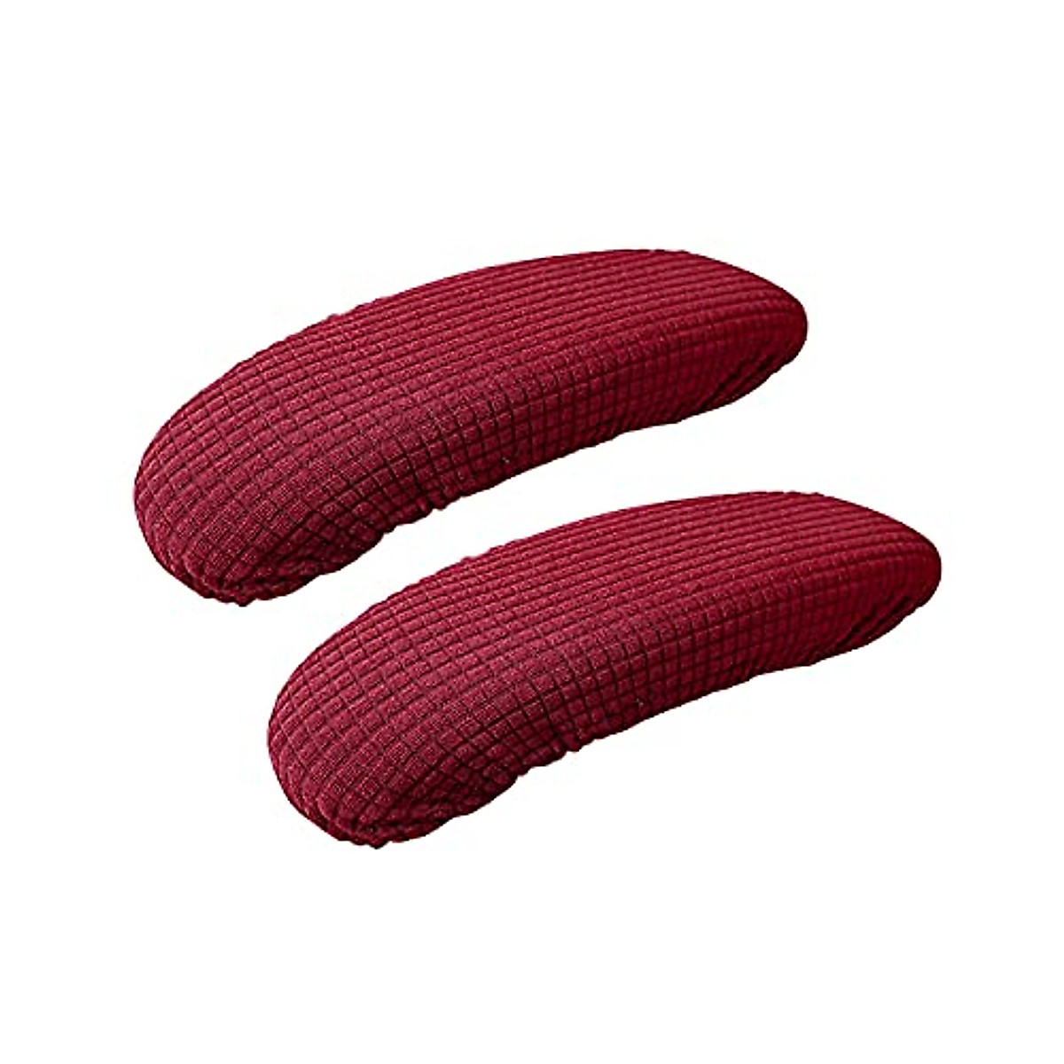 iayokocc 1pair Office Chair Armrest Cover Removable Desk Chair Arm Pad Cushions Elastic Washable Chair Arm Rest Covers Waterproof Fabric Chair Armrest Slipcovers (Wine Red)