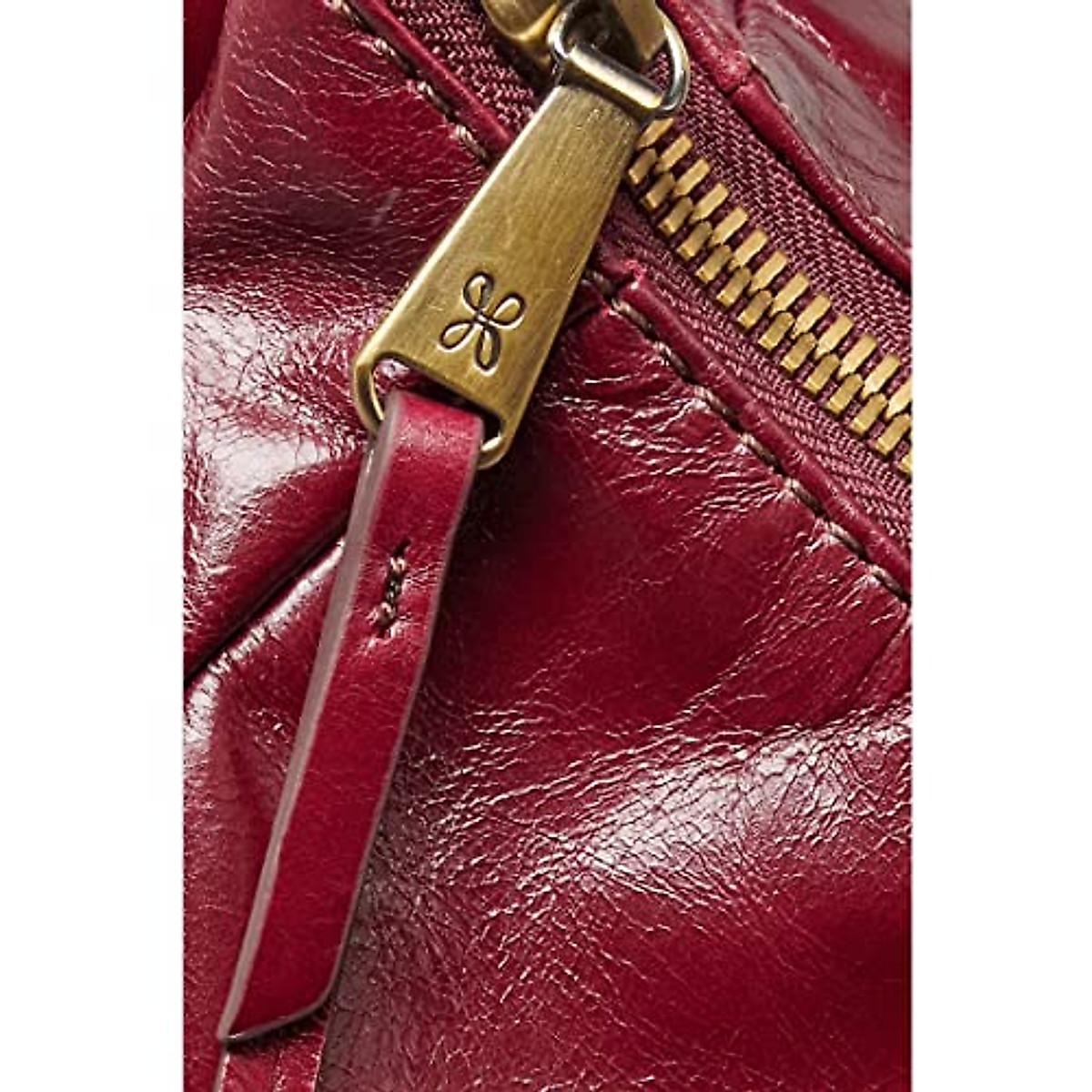 HOBO Sheila Tote-Style Handbag for Women - Side Exterior Slip Pocket, Detailed Hardware Accents, and Guitar strap Merlot One Size One Size