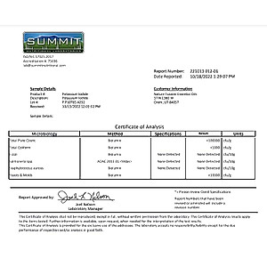 Potassium Iodide Tablets 130 mg (2 Pack) - (120 Tablets) EXP 10/2032 - Ki Pills Potassium Iodine Tablets - Potassium Iodine Pills Yoduro de potasio