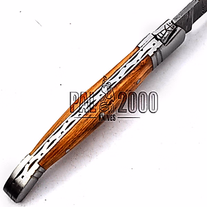 PAL 2000 KNIVES FOL-9695 Custom Handmade Damascus Steel 9 Inches Folding Pocket Hunting Knife