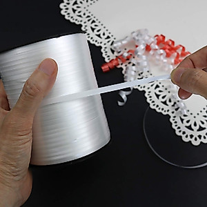 GIFTEXPRESS 500 Yards White Curling Ribbon/Balloon Ribbon/Balloon Strings/Gift Wrapping Ribbons Supplies