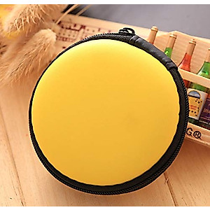 6PACK Portable Round Earphone Carrying Case Mini Pouch Storage for Smartphone Earphone Bluetooth Headset Storage Bags