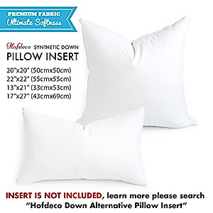 Hofdeco Premium Decorative Throw Pillow Cover Heavy Weight Cotton Linen African Mud Cloth Inspired Print Ethnic Natural Dots and Line 20x20 Inches 50x50cm Set of 2