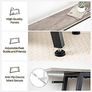 YATINEY 63" Console Table, Narrow Long Entryway Table, Industrial Skinny Sofa Tables, 2-Layer Hallway Table for Entryway, Display Table Behind Couch, Greige and Black CT16BG
