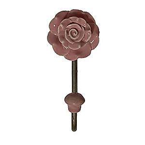 PARIJAT HANDICRAFT 5 Pcs Set Ceramic Coat Hook Towel Hanger for Bathroom Home and Office Pink Blue White