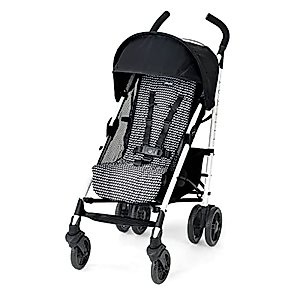 Chicco Liteway Stroller, Compact Fold Baby Stroller with Canopy, Lightweight Aluminum Frame Umbrella Stroller, for Use with Babies and Toddlers up to 40 lbs. | Cosmo/Black/White