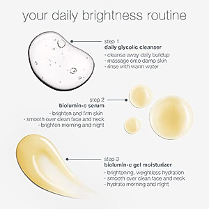 Dermalogica Daily Brightness Boosters Facial Skin Care Kit - Contains BioLumin-C Serum (0.3 oz), BioLumin-C Gel Moisturizer (0.5 oz), and Daily Glycolic Cleanser (1 oz)