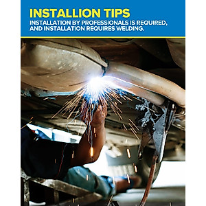 Prolenz 4" Universal Stainless Steel Catalytic Converter Automotive Replacement Catalytic Converters for Diesel Truck Car 81040 (EPA Compliant)