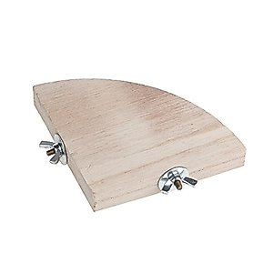 Kocome Pet Parrot Wood Platform Stand Rack Toy Hamster Branch Perches for Bird Cage (10cm)