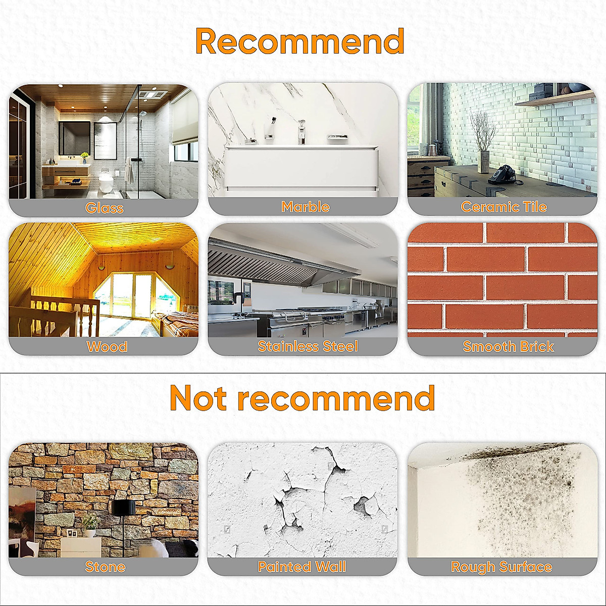 365Home 8-Pack Adhesive Punch-Free Socket Holder, Self Adhesive Desktop Socket Fixer, Power Strip Holder Wall Mount, Suitable for WiFi Routers, Remote Controls, Tissue Boxes