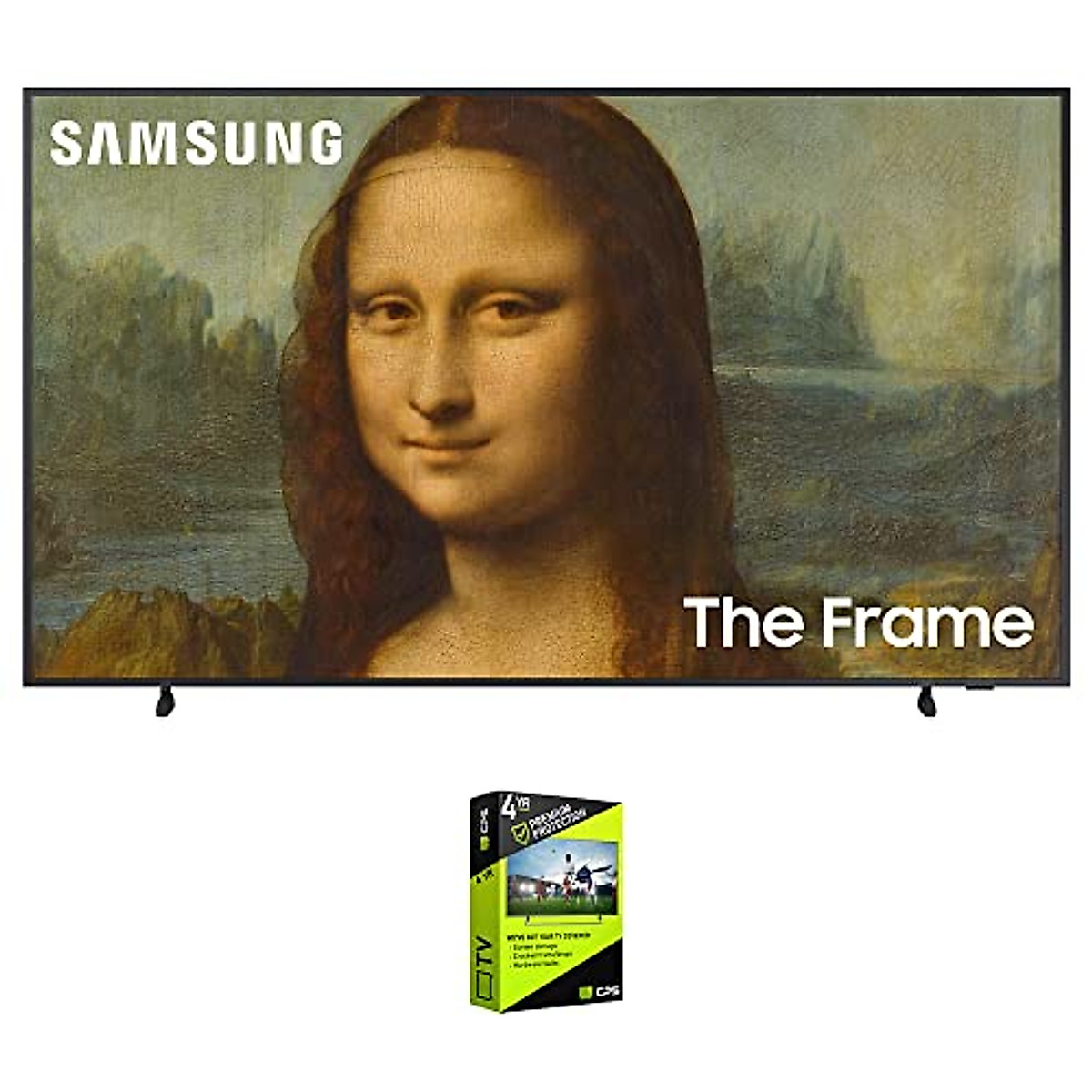 SAMSUNG QN55LS03BA 55 inch The Frame QLED 4K UHD Quantum HDR Smart TV 2022 Bundle with Premium 4 YR CPS Enhanced Protection Pack