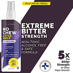 BLUECARE LABS Bitter Apple Spray for Dogs to Stop Chewing - Corrector Spray for Dogs to Prevent Licking and Chewing on Furniture, Paws and Wounds - No Alcohol and Non Toxic - Made in The USA 8oz