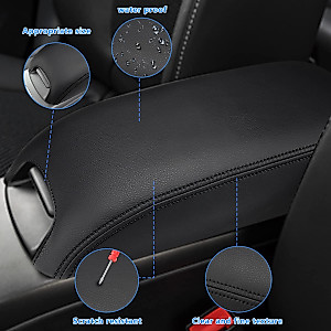 INTGET Center Console Cover for 2011-2020 Dodge Journey Accessories Leather Middle Armrest Cover Arm Rest Box Lid Protector Car Seat Box Cover for Dodge Journey