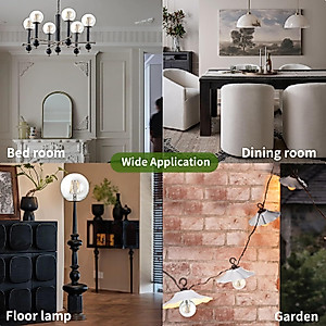 Globe Led Light Bulbs 3W 2700K 25 Watt Equivalent, E26 Dimmable Warm White 300LM High Brightness Round Vanity Light Bulbs, G25 Vintage Bulbs, G80 Clear Edison Bulbs for Bathroom Mirror,Ceiling Fans