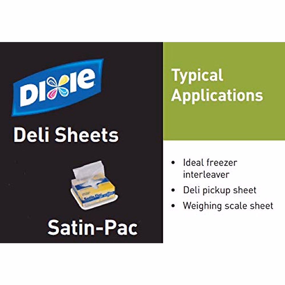 Dixie Satin-Pac, S-15, Clear, High-Density Polyethylene Film, 10.75" Length x 15" Width by GP PRO (Georgia-Pacific) (Case of 10 Pack, 1000 Sheets per Pack ), 15" W x 10.75" L