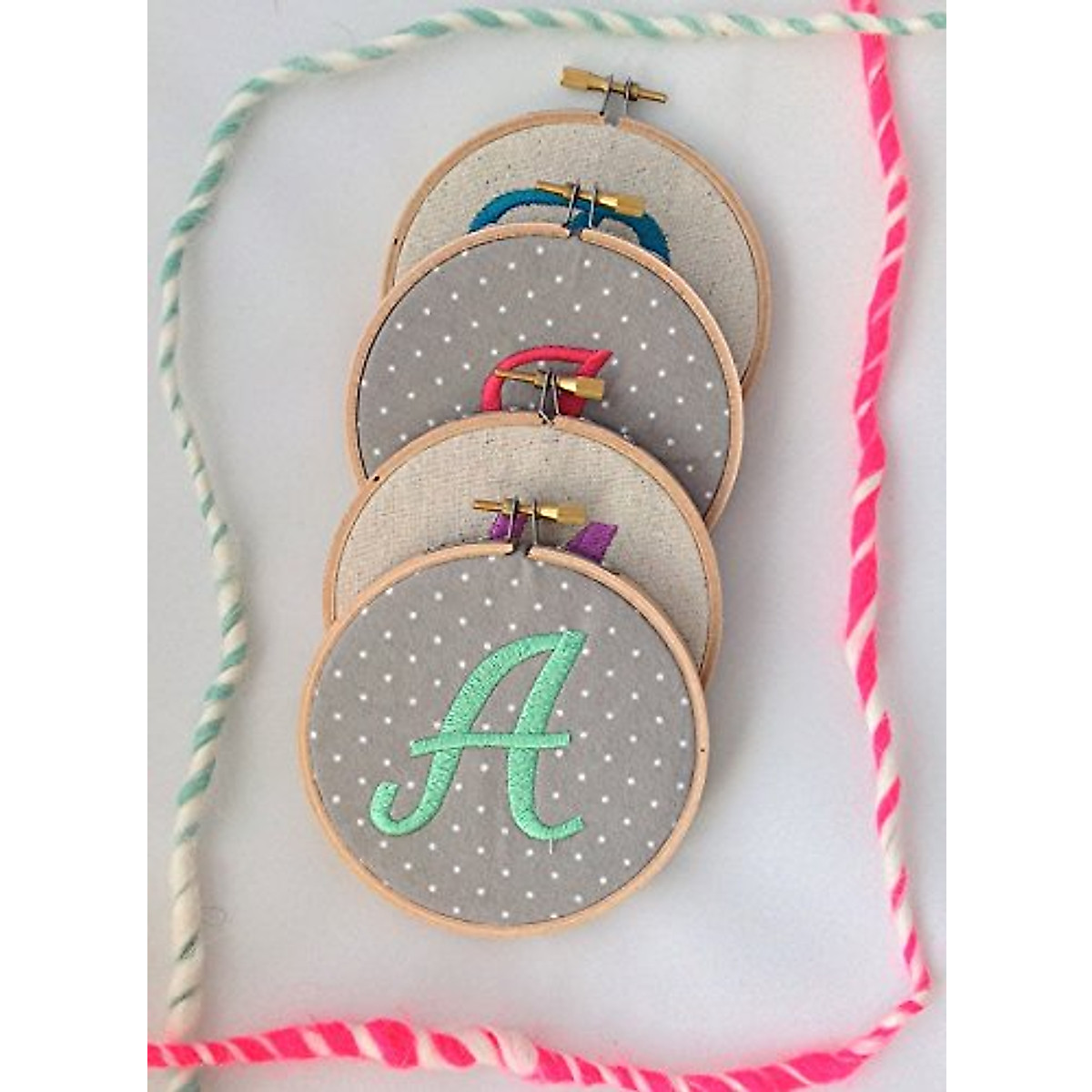 Nursery Alphabet - Embroidered Letter in Hoop