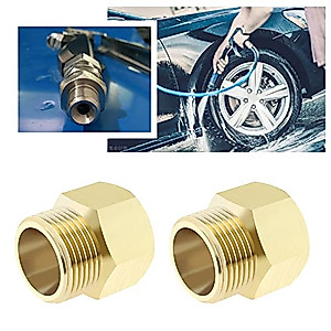 3Pcs Pressure Washer Coupling 1/2 Inch to M22 Adapter Finish Connector Solid Brass Connector Garden Tools Accessories Gold