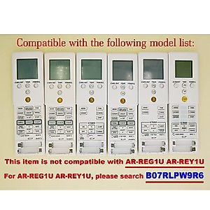 Compatible with Fujitsu Air Conditioner Remote Control AR-RED1U AR-REF1U AR-REM1U AR-REY1U AR-REA1E AR-REA2E AR-REB1E AR-REB2E AR-REF1E AR-REF2E AR-REF3E AR-REF4E AR-REJ1E AR-REM1E AR-REM2E