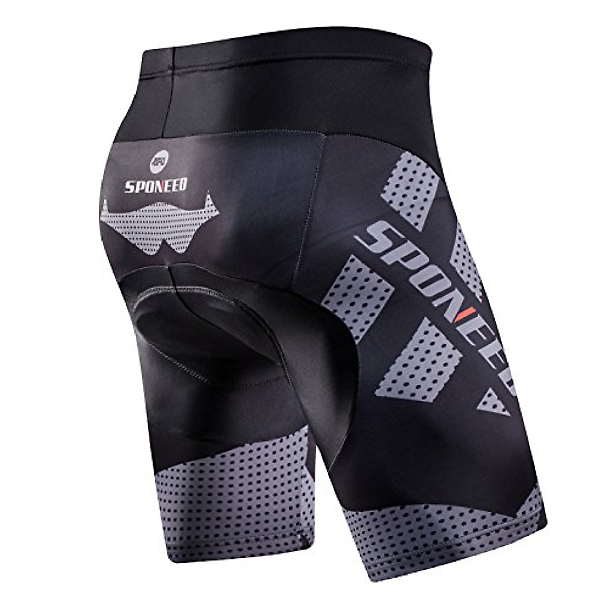 sponeed Padded Cycling Shorts Men Bicycle Underwear Half Pants Padded Bike Bottoms US Large Grey