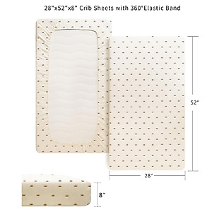 Konssy 2 PCS Muslin Fitted Crib Sheets 100% Cotton Baby Crib Sheets for Standard Crib Mattress (28 X 52 Inches), Soft and Breathable for Boys, Girls