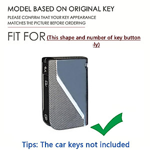 SANRILY Handmade Leather Smart Key Fob Cover for LYNK&CO 05 06 01 09 Accessories Keyless Key Fob Case with Keychain Blue