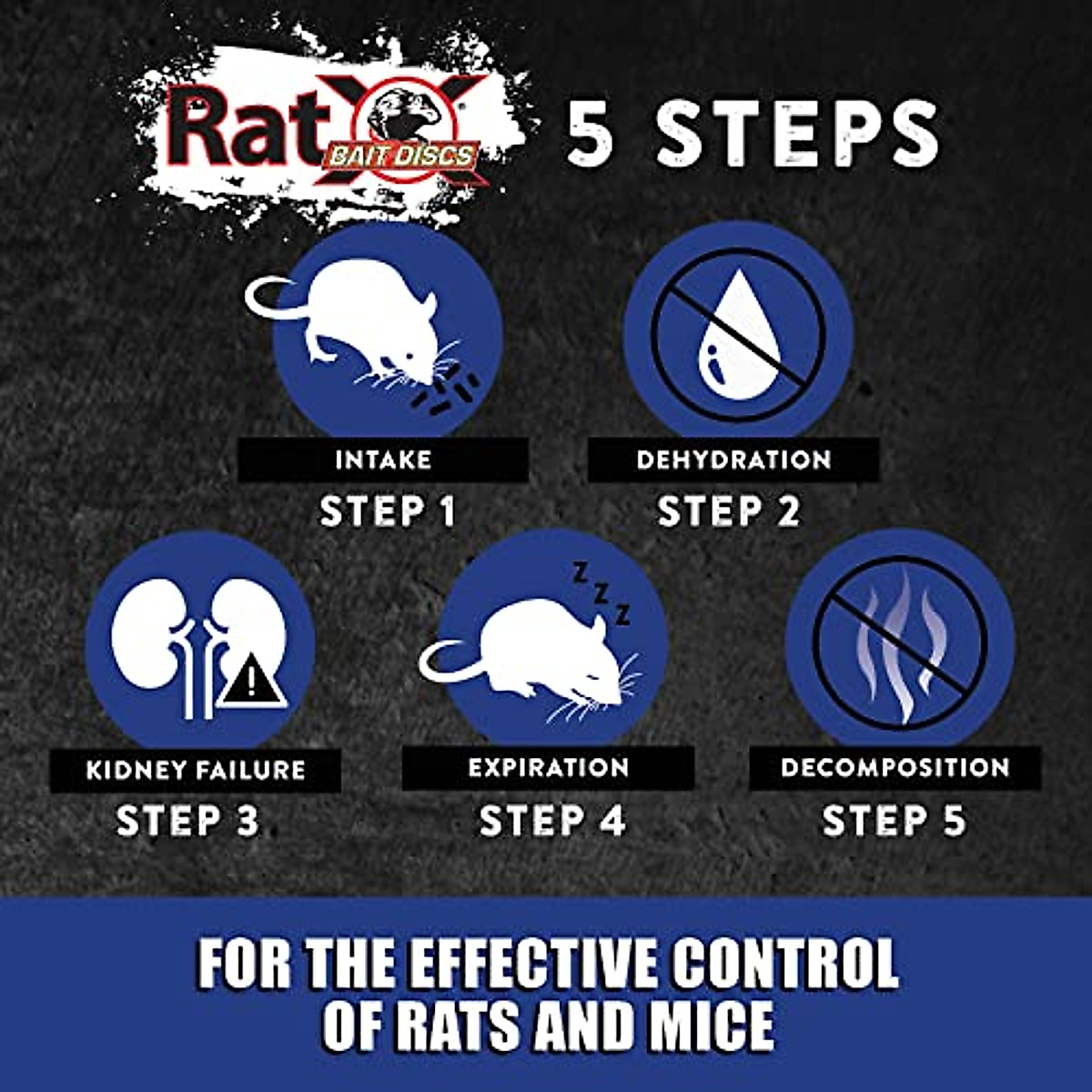 EcoClear Products 620118, RatX Bait Discs, All-Natural Humane Rat and Mouse, 1 lb. Bag Contains 45 Discs