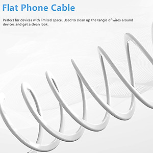 Short Phone Cord, 2 Pack 3 inch RJ11 6P4C Male to Male Telephone Landline Extension Cable Line Wire Connector for Landline Telephone, Modem, Fax Machine, White