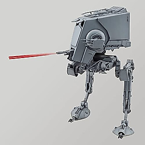 Revell (Bandai Original) 01202 Star Wars at-ST (All Terrain Scout Transport inc. Chewbacca) 1:48 Scale Unbuilt/Pre-Coloured/Clip-Together (Non-Glue) Articulated Plastic Model Kit with Display Base
