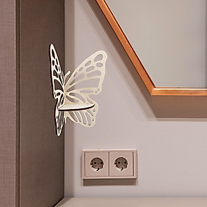 DEARMAMY Butterfly Corner Shelf Floating Shelf Display Shelf for Bedrooms Boho Cute Bathroom Kitchen Office Living Room Decor