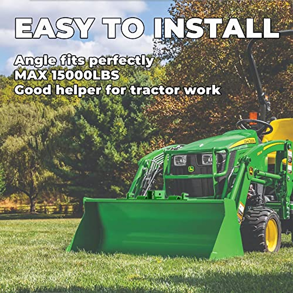 osemar Compact Tractor Bucket Hooks Bolt on with 2" Receiver fit for John Deere 1025r 2320 2025r 2032r 3032e