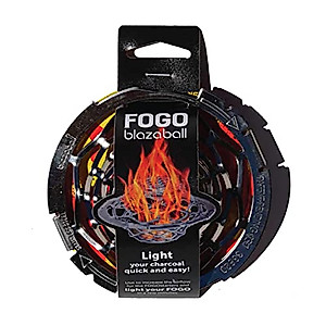 FOGO Blazaball, Fire Starter Accessory for Charcoal Grills, Firepits, and Fireplaces, Compatible with Fire Starters, Silver (BL1)